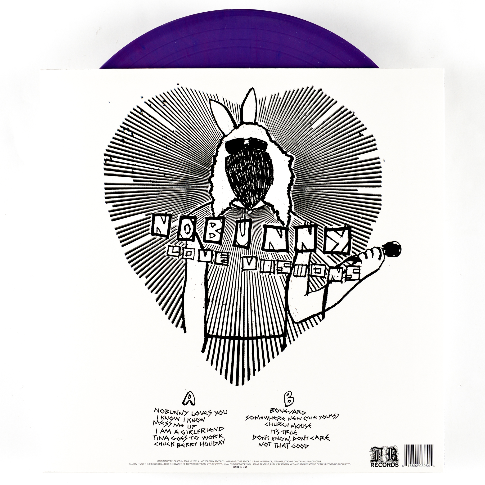 NOBUNNY – LOVE VISIONS – PURPLE VINYL – Get Hip Recordings!
